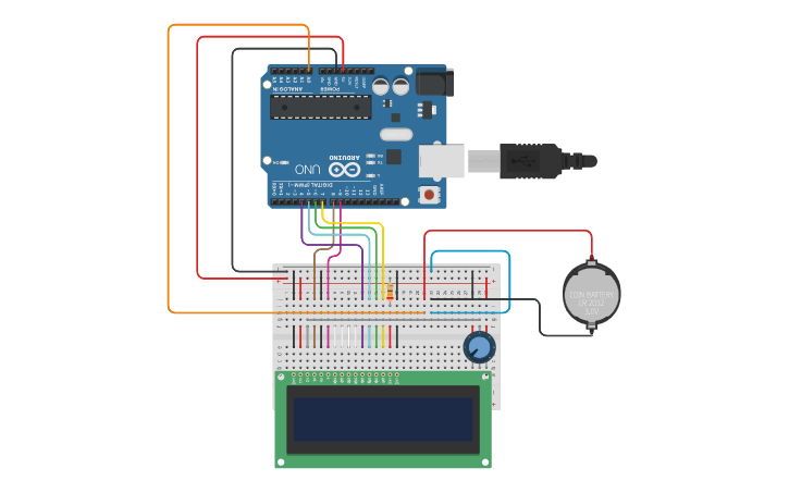 Circuit design Digital Voltmeter | Tinkercad