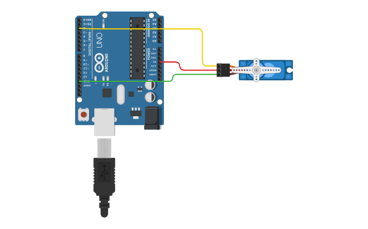 Circuit design round 2 servo | Tinkercad
