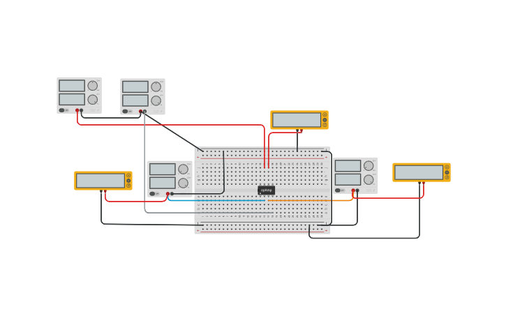 Circuit design Open Loop OPAMP - Tinkercad