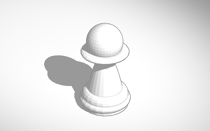 3D design Chess pawn - Tinkercad