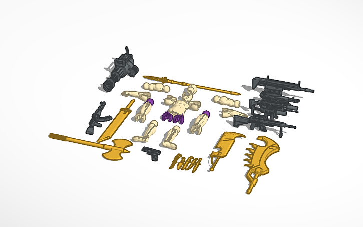 3d Design Customizable Figure Set Tinkercad