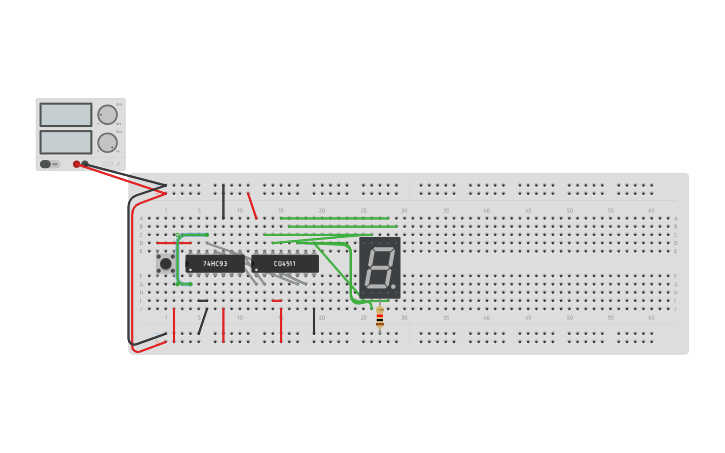 Circuit design Contador - Tinkercad