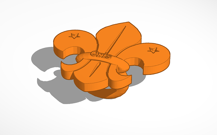 3D design flor de lis 1 - Tinkercad