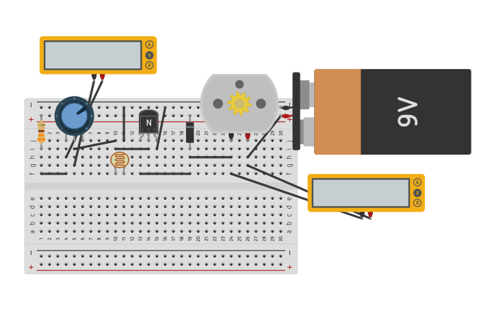 Circuit design Motor - Tinkercad
