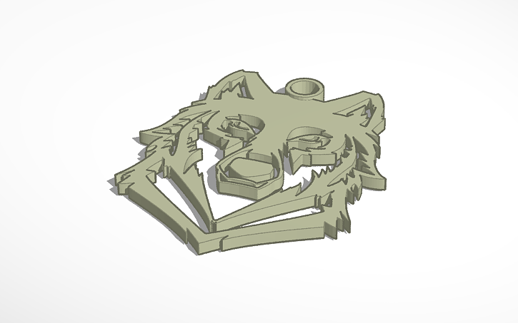 3D design lobo chaveiro | Tinkercad