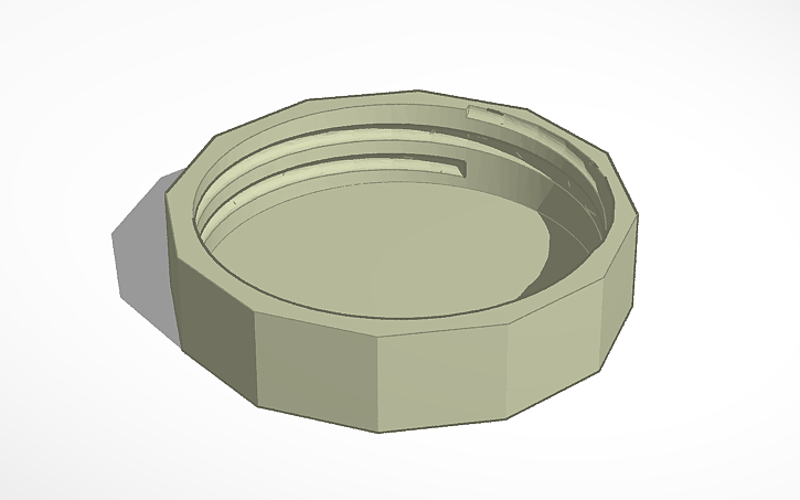 3D design Standard vitamin bottle screw-on cap - Tinkercad