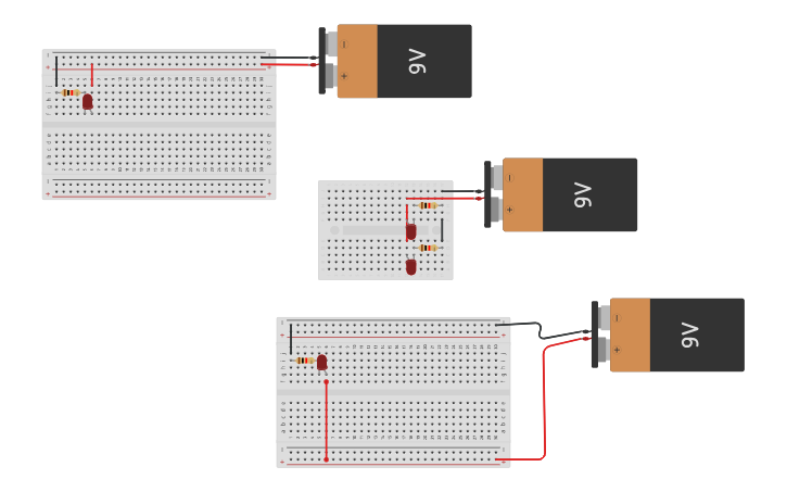 Circuit design protoboard - Tinkercad