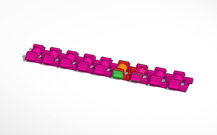 3D design Print-in-place Chain #X6 - Tinkercad