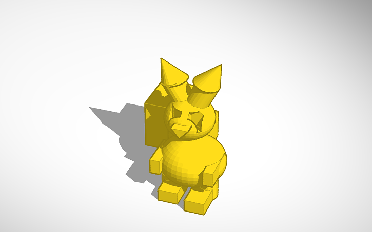 3D design PIKACHU - Tinkercad