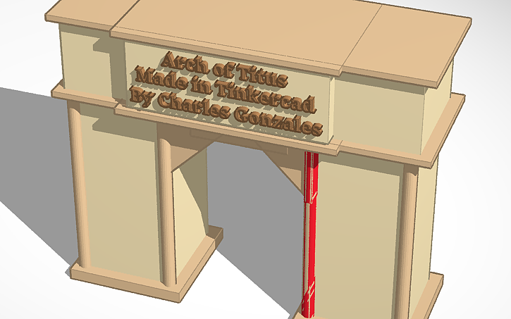 3D design Arch of Titus - Tinkercad