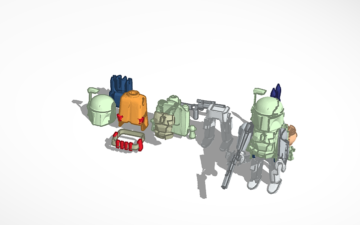 3D design Copy of Boba Fett Star Wars compatible Playmobil - Tinkercad