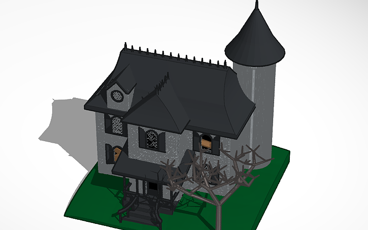 3D design haunted house - Tinkercad