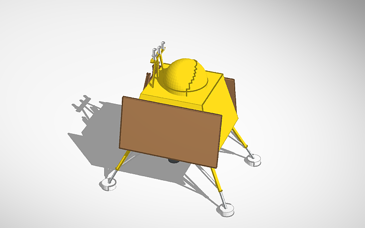 3D design Vikram Lander - Closed Without Pragyaan Chandrayaan 3 - Tinkercad