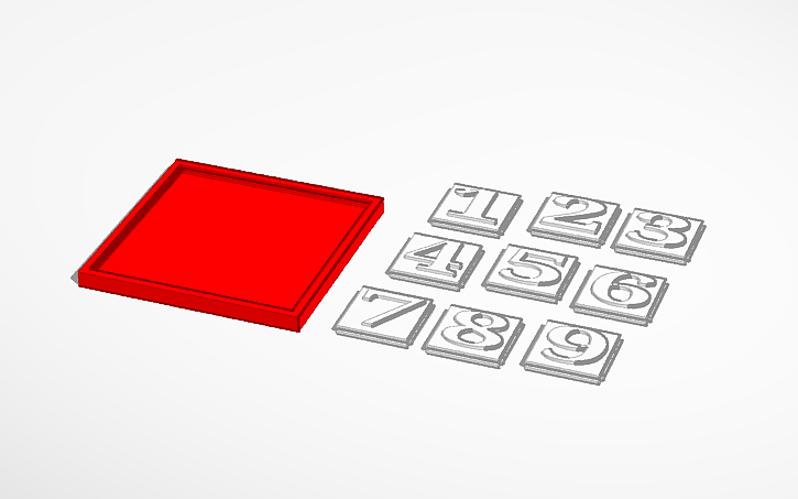 3d Design Asher Usdan Sliding Puzzle V1 0 Tinkercad