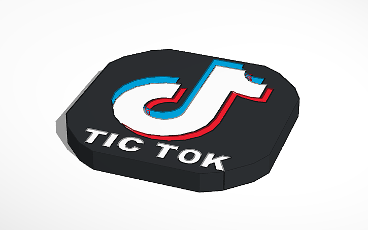 3D design TIK TOK - Tinkercad