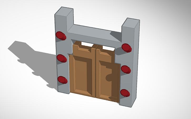 3D design jurrasic park gate - Tinkercad