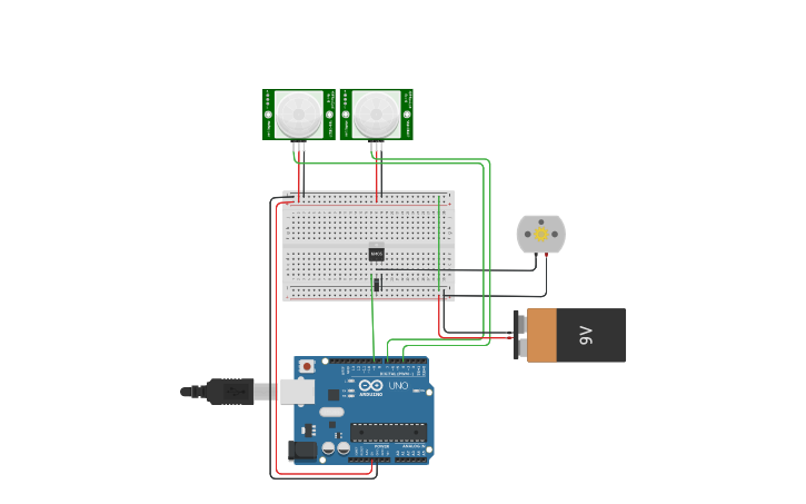 Circuit design Conveyor - Tinkercad