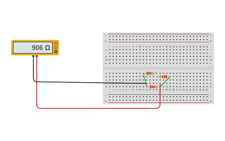 Circuit design Series Parallel Resistor - Tinkercad
