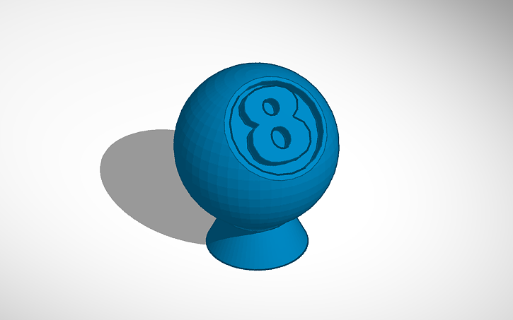 3D design Carved 8 Ball - Tinkercad
