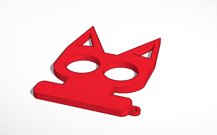 3D design Self-Defense Key chain Kitty - Tinkercad