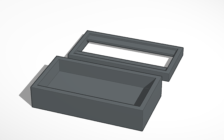 3D design baseball ring box - Tinkercad