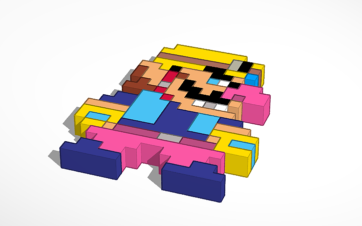 3D design 8-Bit Warioware Characters - Tinkercad