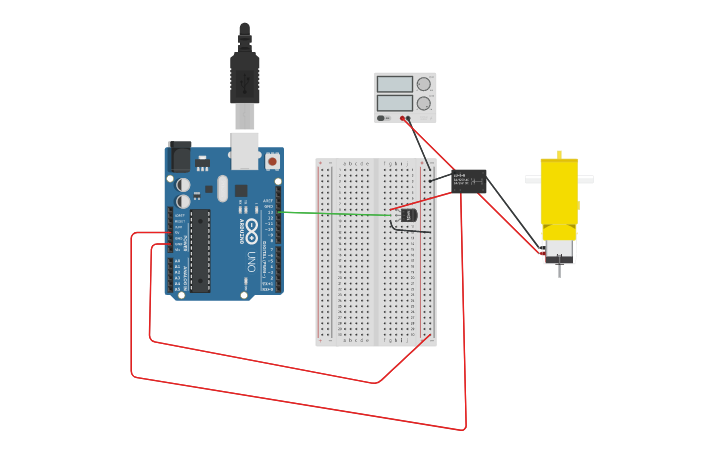 Circuit design Relay - Tinkercad