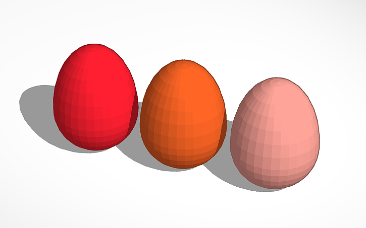 3D design easter egg set - Tinkercad