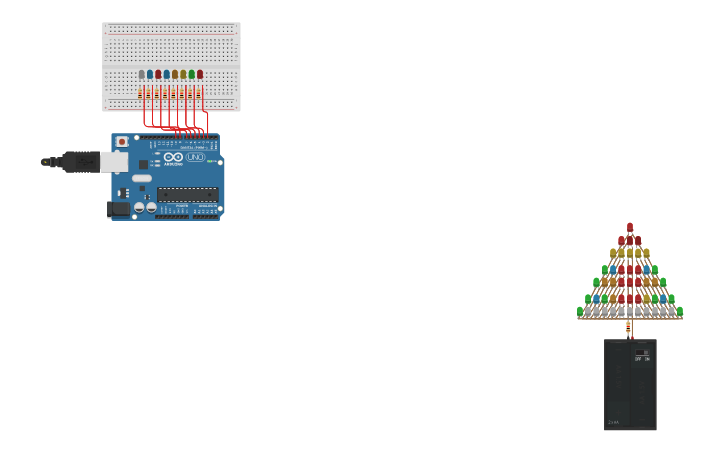 Circuit design Pisca Pisca Arduino (CÓDIGO EM BLOCOS) - Tinkercad