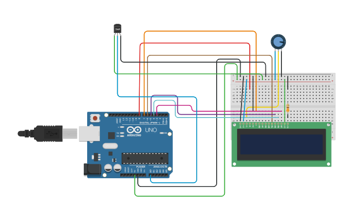 Circuit design WEATHER STATION - Tinkercad