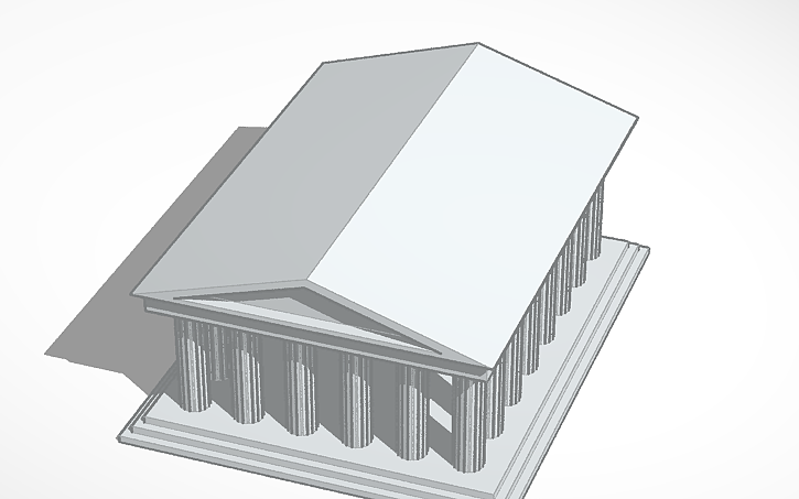 3D design Partenón - Tinkercad