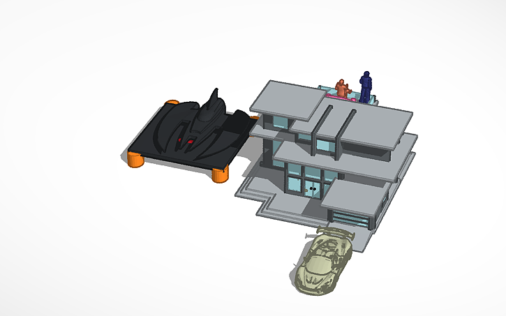 3D design Wayne Manor - Tinkercad