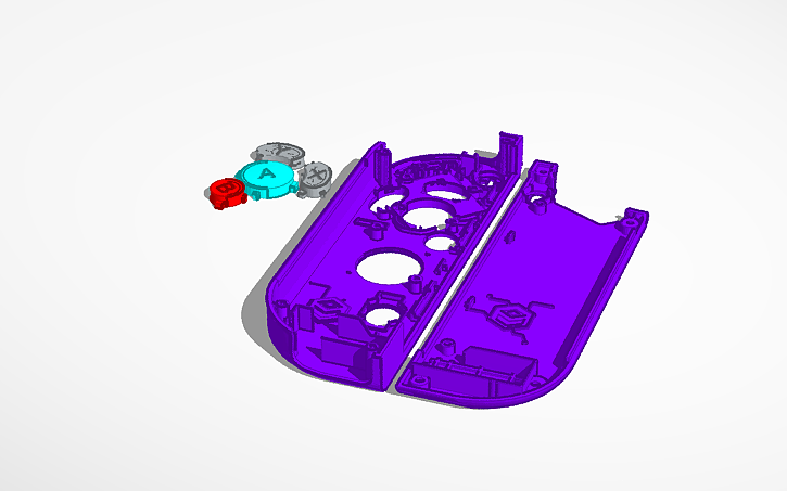 3D design GameCube style Joy-Con shell - Tinkercad