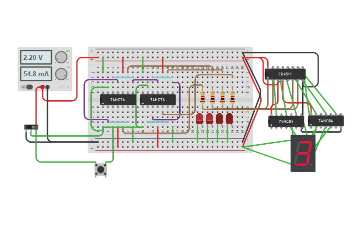 Circuit design TP4 EX1 | Tinkercad