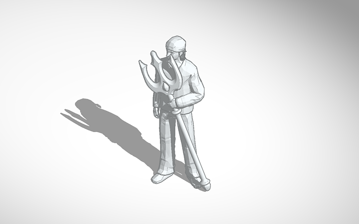 3D design Percy Jackson with his Dad's Trident - Tinkercad