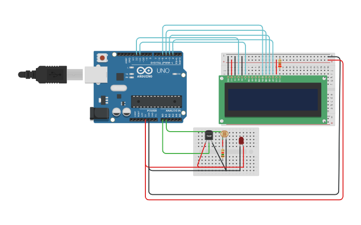 Circuit design WEATHER MONITORING SYSTEM - Tinkercad Circuit design WEATHER MONITORING SYSTEM - Tinkercad