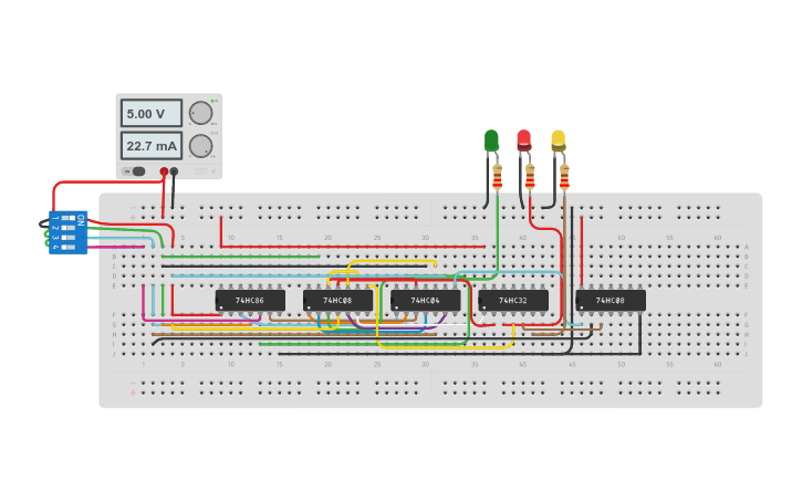 Circuit Design 2 Bit Comparator Tinkercad