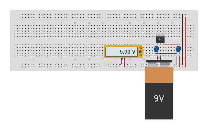 Circuit design Regulador 5V - Tinkercad