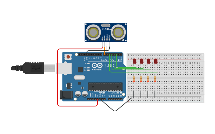 Circuit design 3era practica de arduino Rodas Alex 6to 4ta - Tinkercad