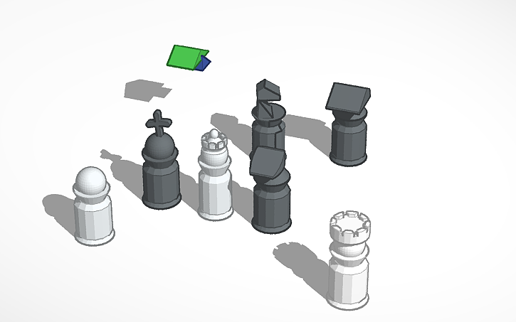 3D design Chess Rook, King, Queen (beginner's assignment) - Tinkercad