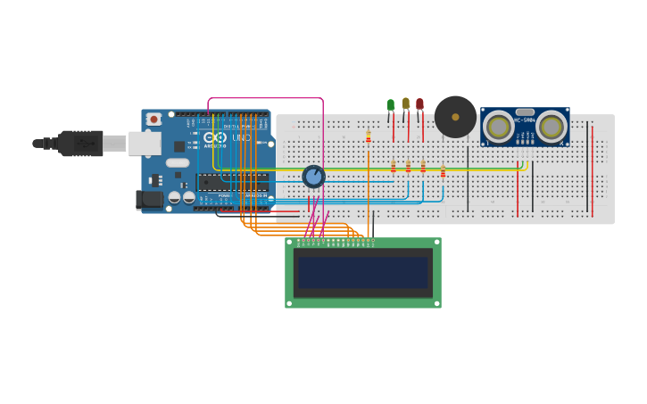 Circuit design sensor de movimento - Tinkercad
