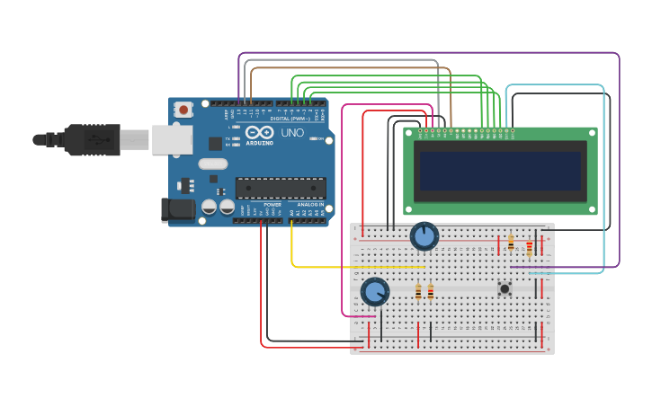 Circuit design Ohm meter - Tinkercad