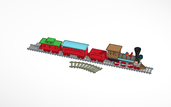 3D design Steam Train Set - Tinkercad