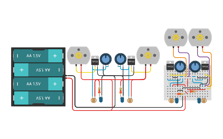 Circuit design Following Robo | Tinkercad