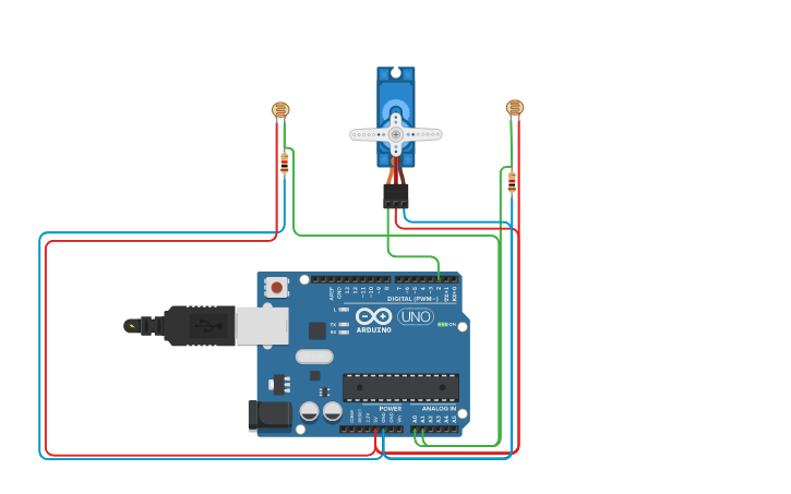 Circuit design Sensor Aufgabe 2 | Tinkercad