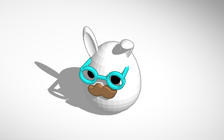 3D design Mustache easter bunny | Tinkercad