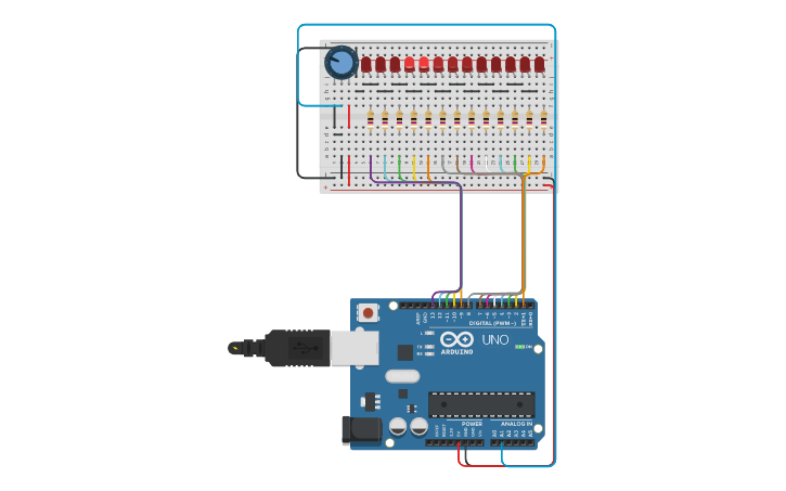 Circuit Design Knight Rider Potentiometer Tinkercad