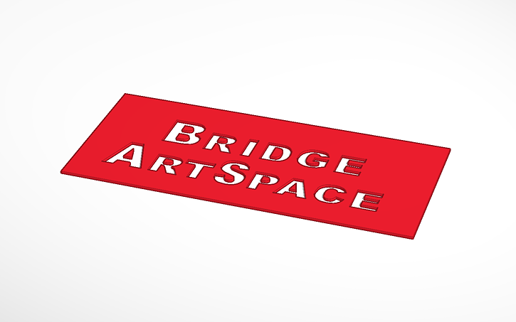 3D design Bridge Stencil - Tinkercad