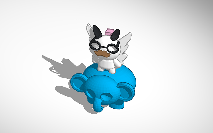 3D design mustache rabbit | Tinkercad