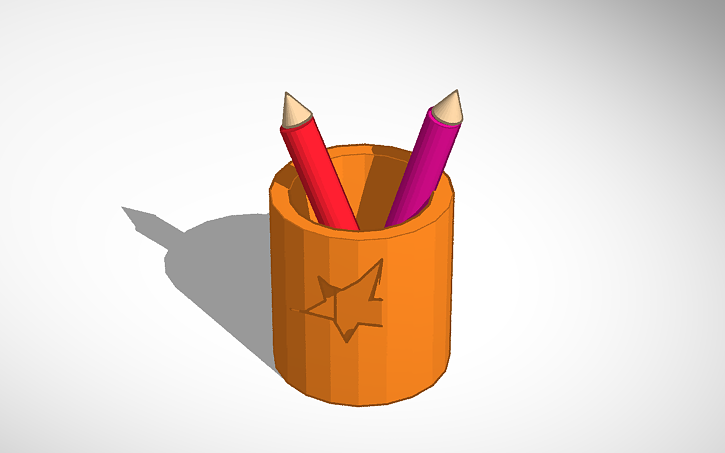 3D design pencil stand - Tinkercad